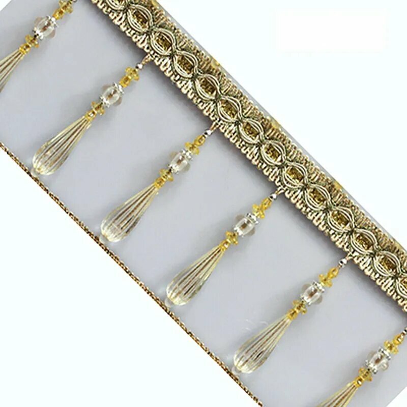 Подвеска из хрустальных бусин 1 м*10.5 см, для штор, люстр и декора, многоцветная, капли и фонарики