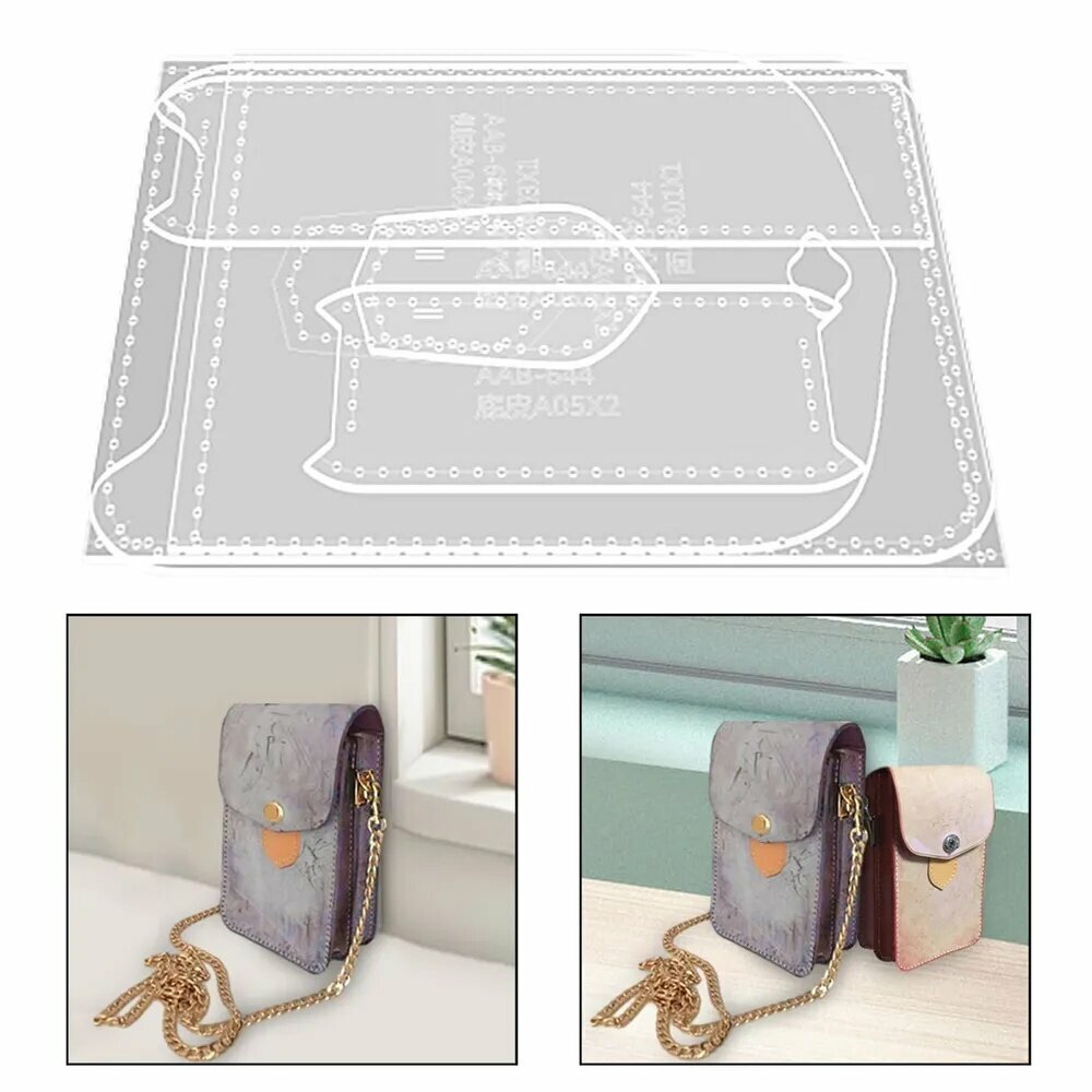 Лекало для сумки "Сумка для телефона", Лекало для кожи своими руками, 16*10,5*5см