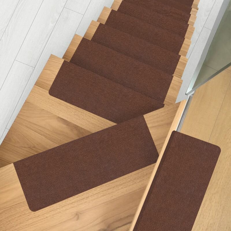 Коврик для ступеней лестницы Самоклеящийся противоскользящий коврик из дерева для дома