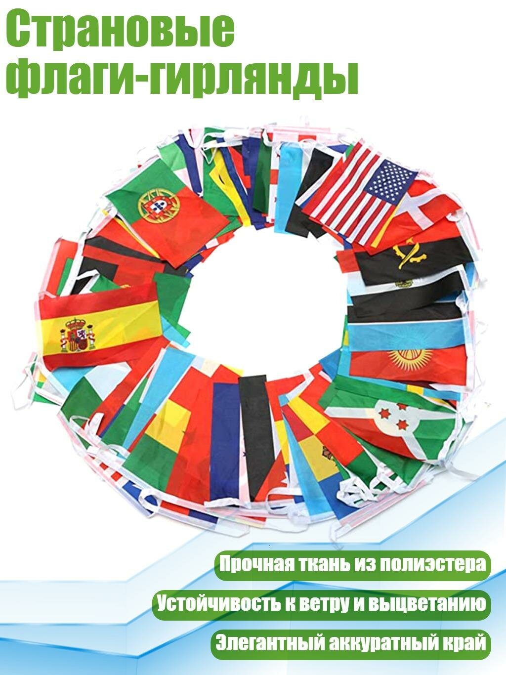 Страновые флаги-гирлянды