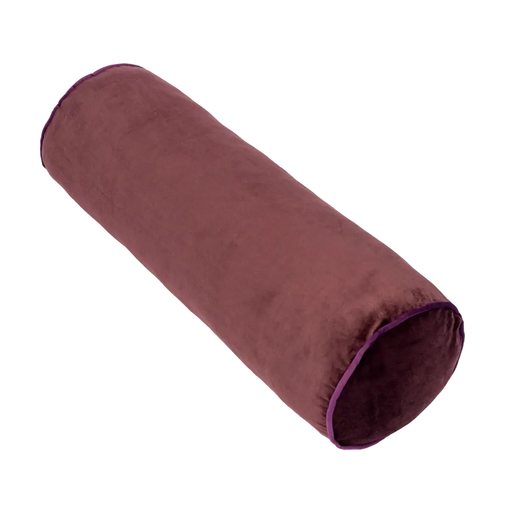 Декоративная подушка Валик 60x20 см цвет бордовый