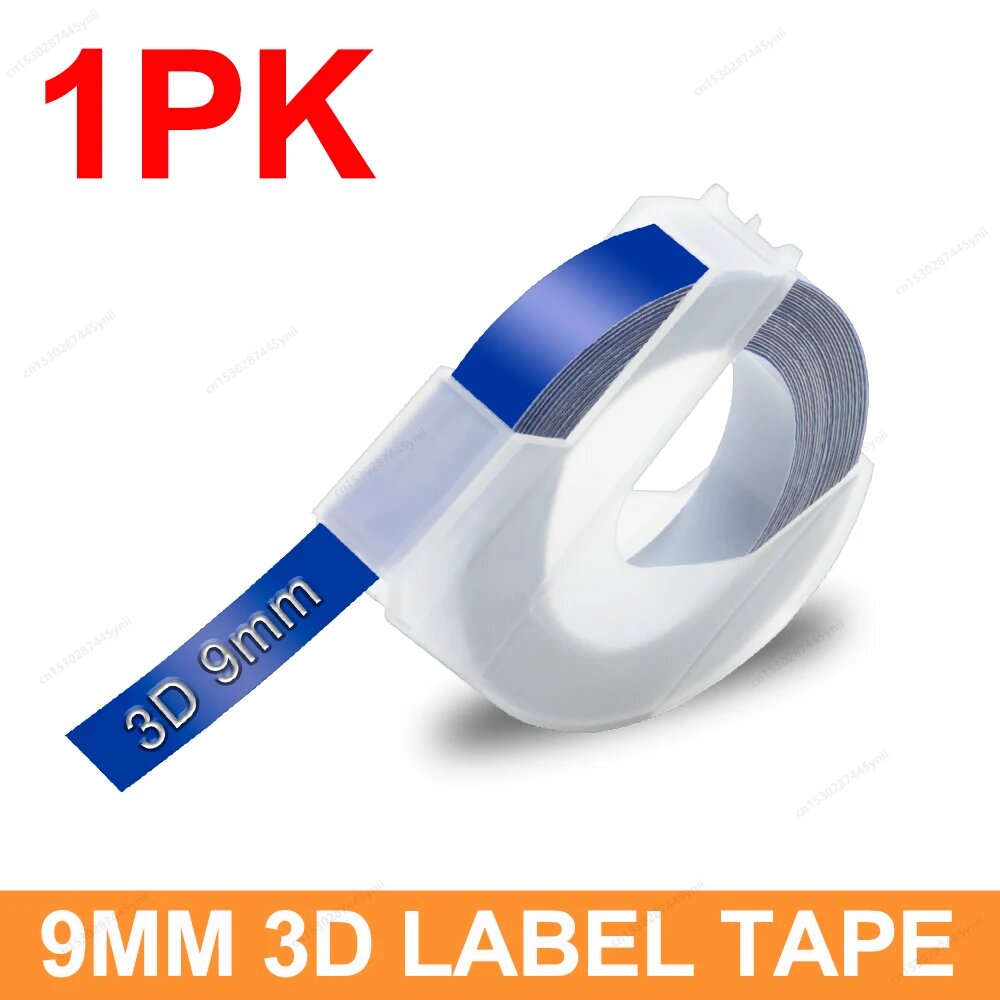 Лента для этикетировщика 9 мм 3D, синяя, 1PK