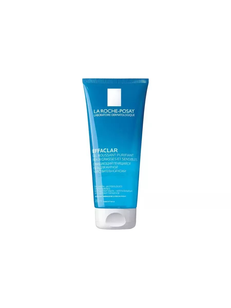 LA ROCHE-POSAY EFFACLAR Гель очищающий пенящийся 200мл