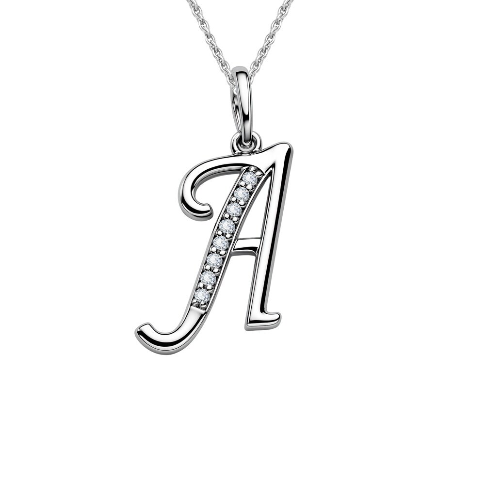 Подвеска, серебро, 925 проба, родирование, фианит