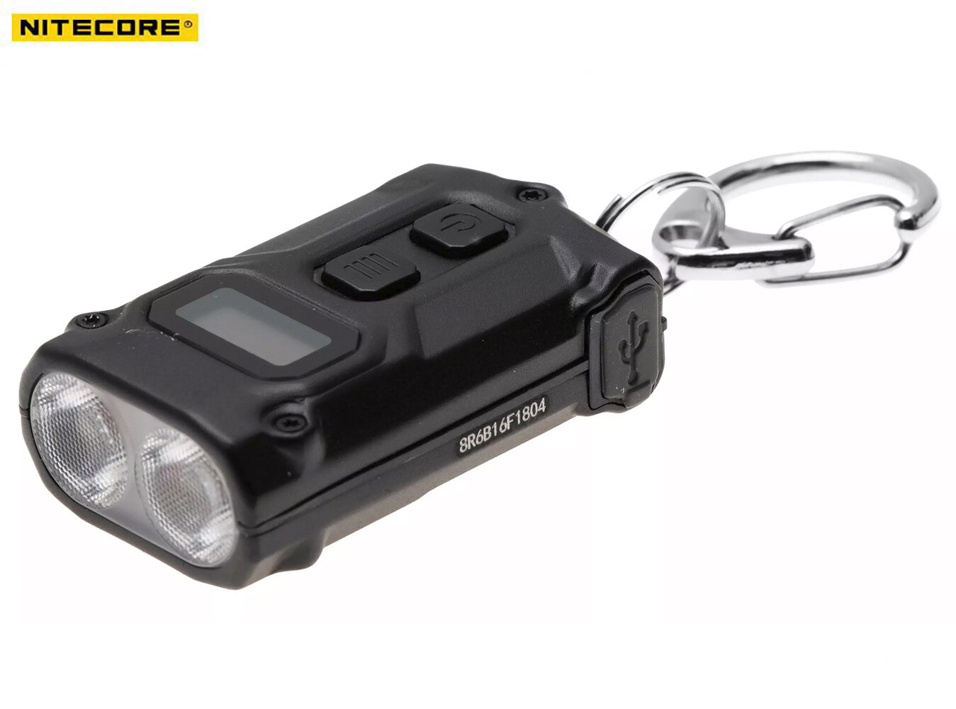 Фонарь брелок Nitecore TINI 3 Black, Li-ion 330 mAh, NiteLab MCT UHE, 90 метров, 600 люмен (Комплект)