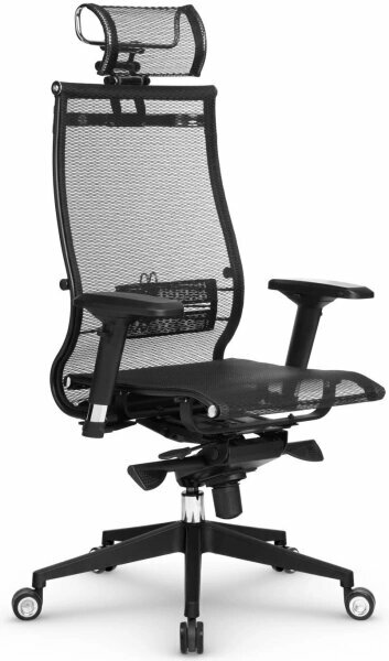 Кресло метта Samurai Black Edition, на колесиках, сетка, черный [z302688606]