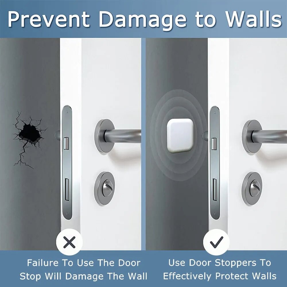 Силиконовые дверные буферы с самоклеящейся основой белые, комплект из 4 штук для защиты стен дома