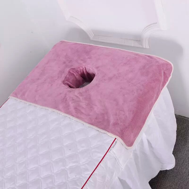 Коралловый розовый массажный банный лист с отверстием для салона красоты и акупунктуры, 60см x 90см прочная ткань