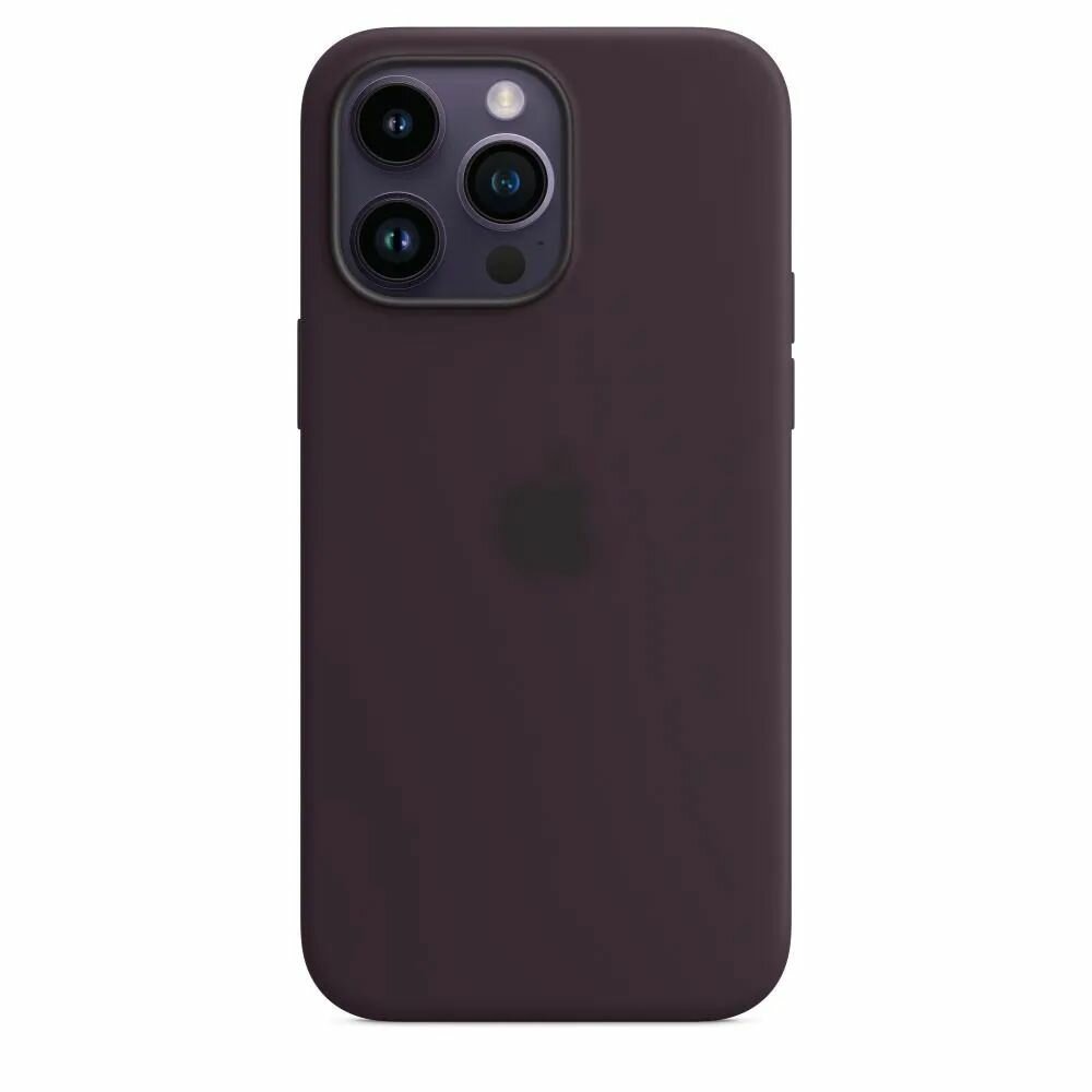 Чехол силиконовый МagSafe для iPhone 14 Pro Max / На Айфон 14 Про Макс / Silicone Case with MagSafe - Elderberry / Фиолетовый