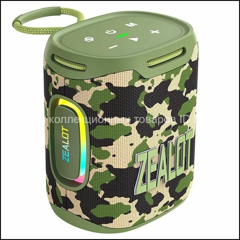 Портативная Bluetooth-колонка ZEALOT S122 водонепроницаемая, камуфляжная, без микрофона