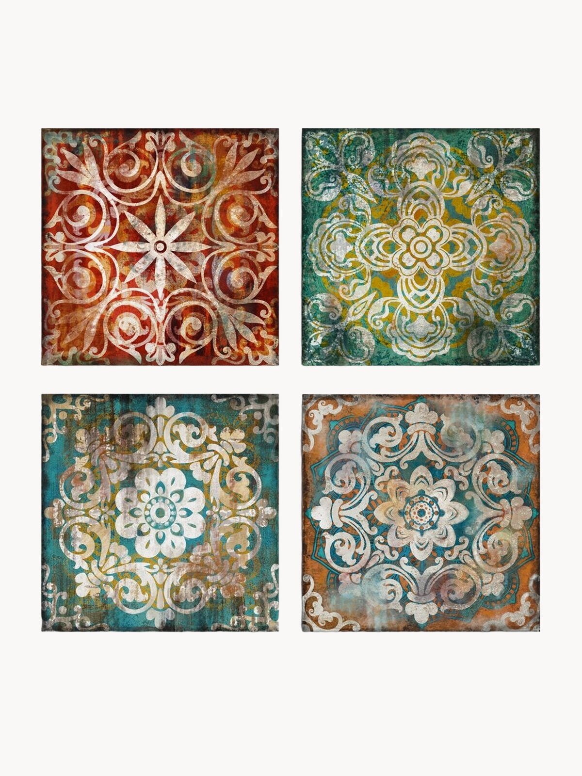 Картины на холсте LOFTime 4 шт 30Х30 марокканская плитка К-140-3030