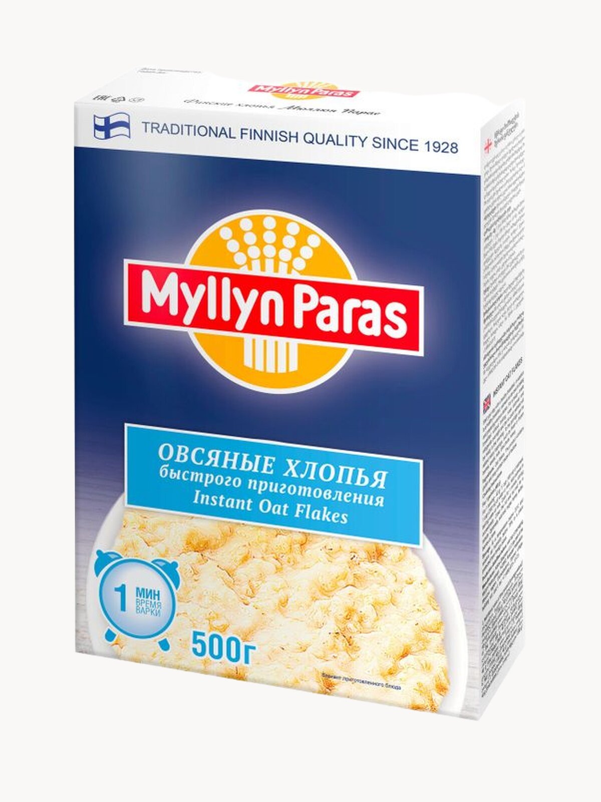 Овсяные хлопья быстрого приготовления Myllyn Paras (Мюллюн Парас) 1500 г (3 шт)