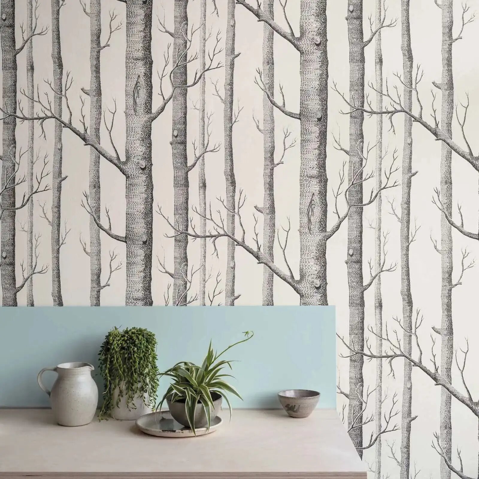 Бумажные обои Pixel&Wall Березовые деревья 50 X30cm Sample