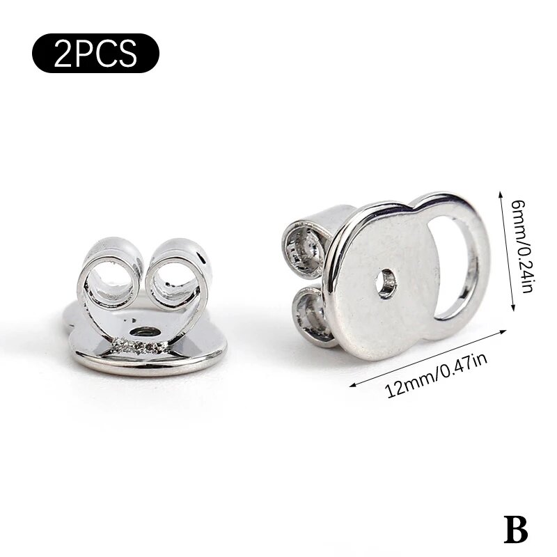 Подъемники для сережек Y2E2noa, 2 шт, пластик, белые B Silver
