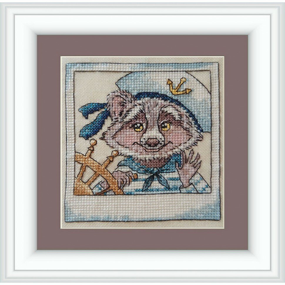 Набор для вышивания Neocraft #РЗ-30 Морской волк, Счетный крест, 11 х 11 см