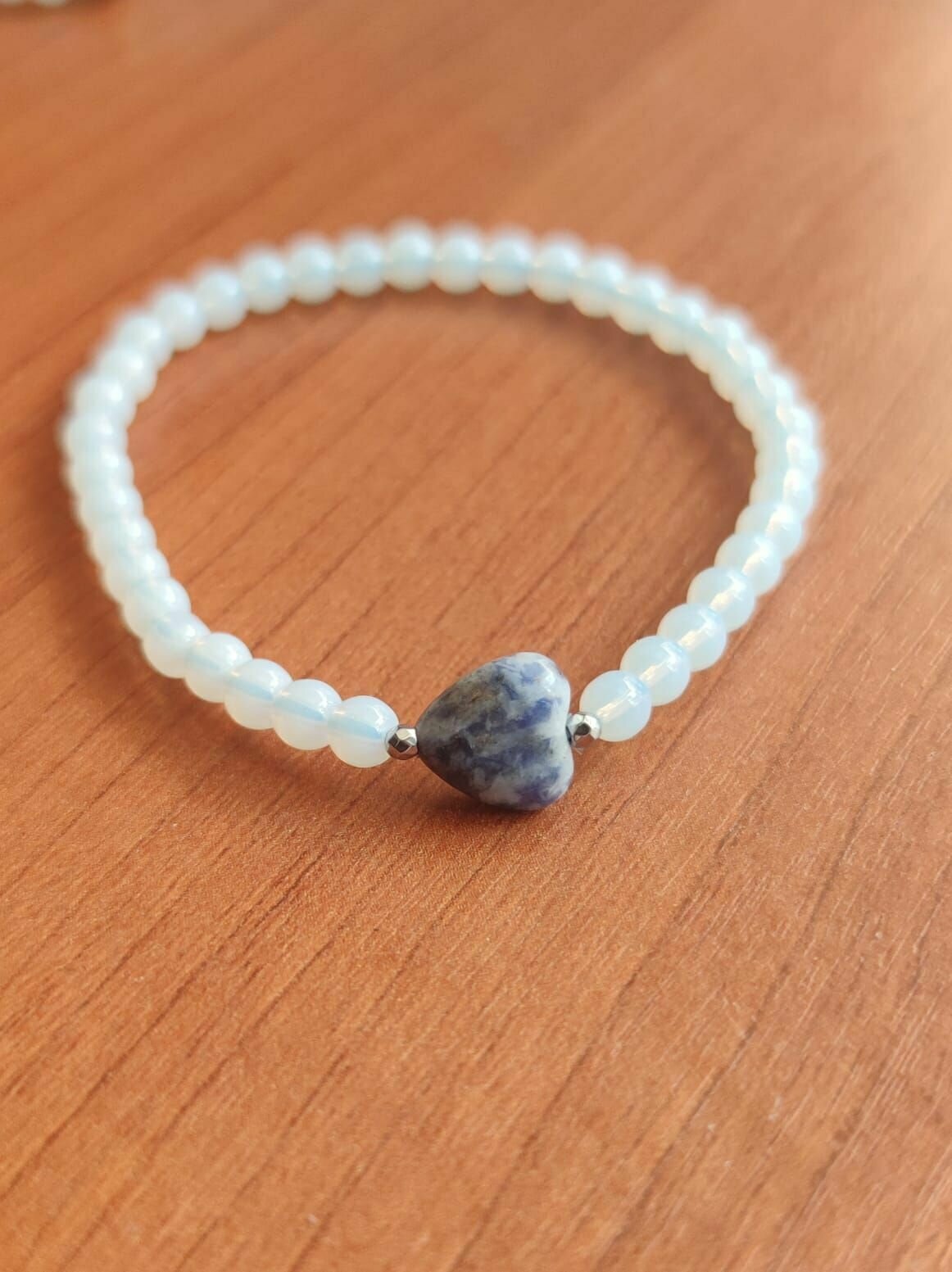 Браслет, содалит, лунный камень