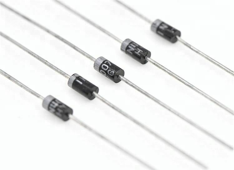 1N4007 выпрямительный диод (1А-1000В), корпус DO-41, 10шт