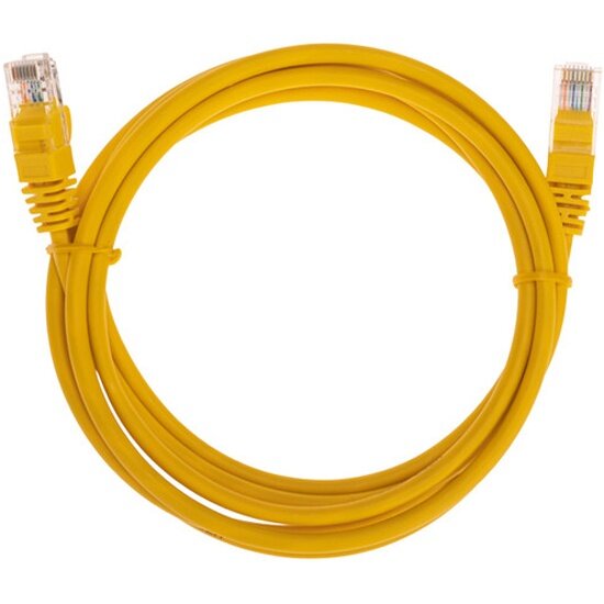 Патч-корд U/UTP Rexant cat 5e, медь, LSZH (негорючий), 2 м, RJ45-RJ45, 26AWG, желтый