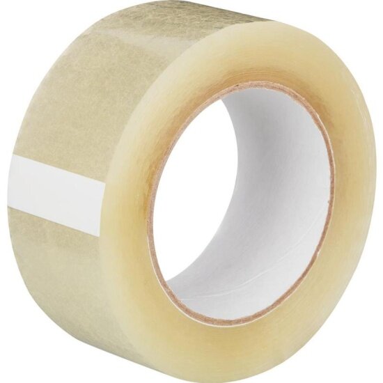 Клейкая лента упаковочная Комус 48 мм х 132 м, 45 мкм, прозрачная, 54 шт/уп