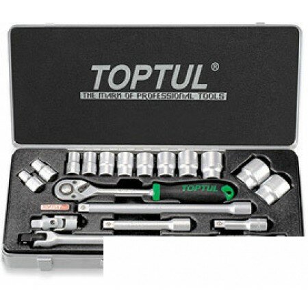 Набор трещотка с головками Toptul GCAD1802 18 предметов