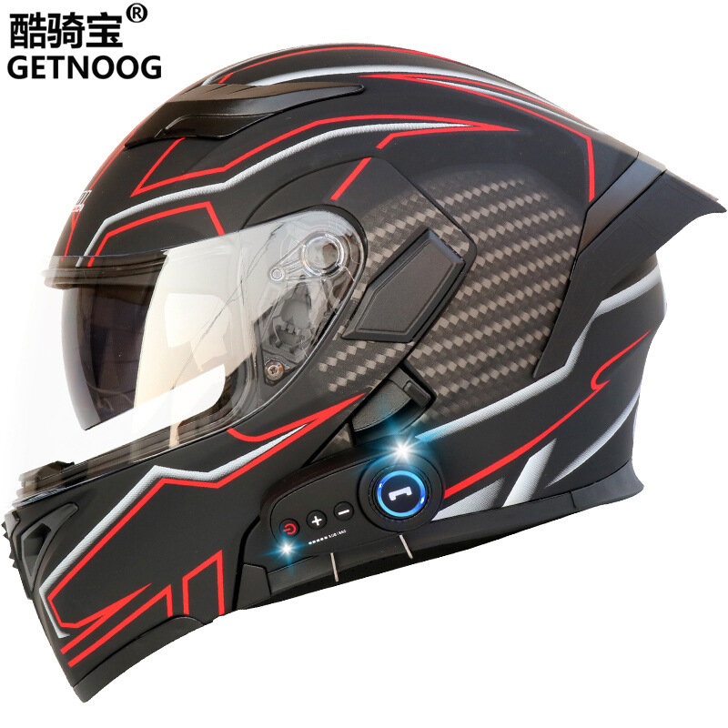 Шлем мотоциклетный "Крутая поездка", Bluetooth, FM-радио