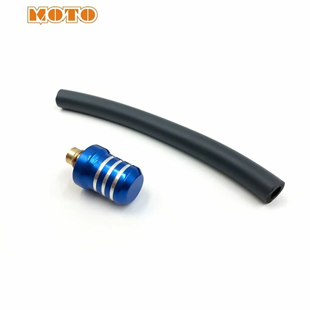 Клапан крышки бензобака мотоцикла, алюминиевый, синий.