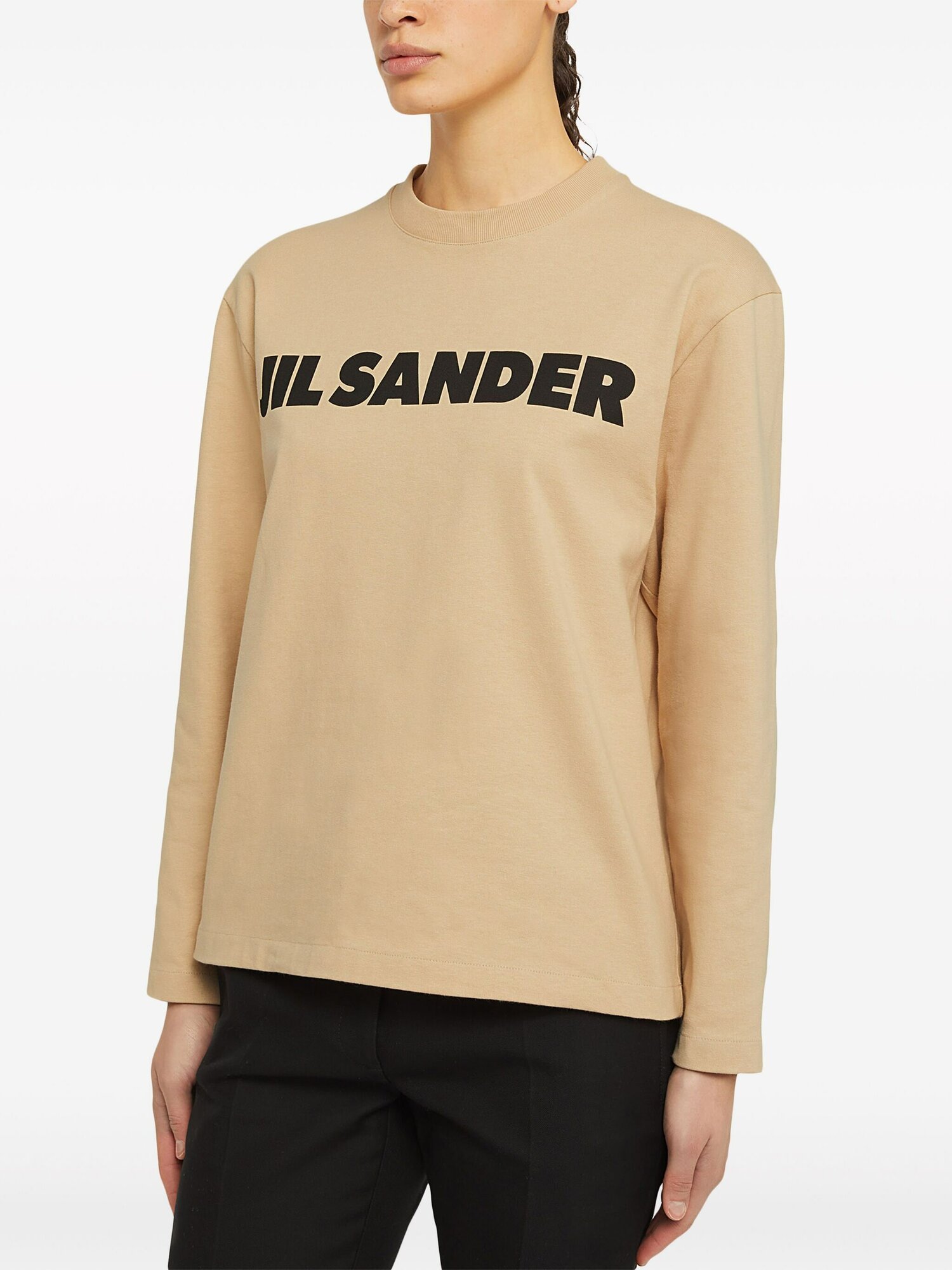 Футболка Jil Sander, размер 38, коричневый — фото 1