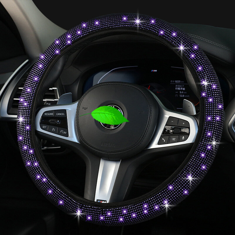 Накладка на руль Amazon, с бриллиантами, темно-фиолетовая, диаметр 36 см