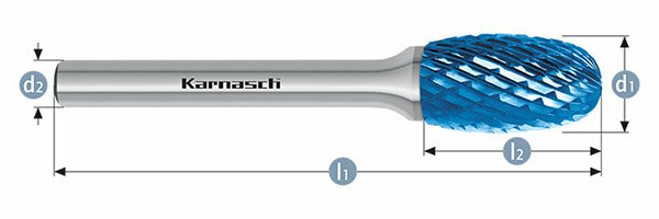 Борфреза (овал)20х25х6х70 Karnasch