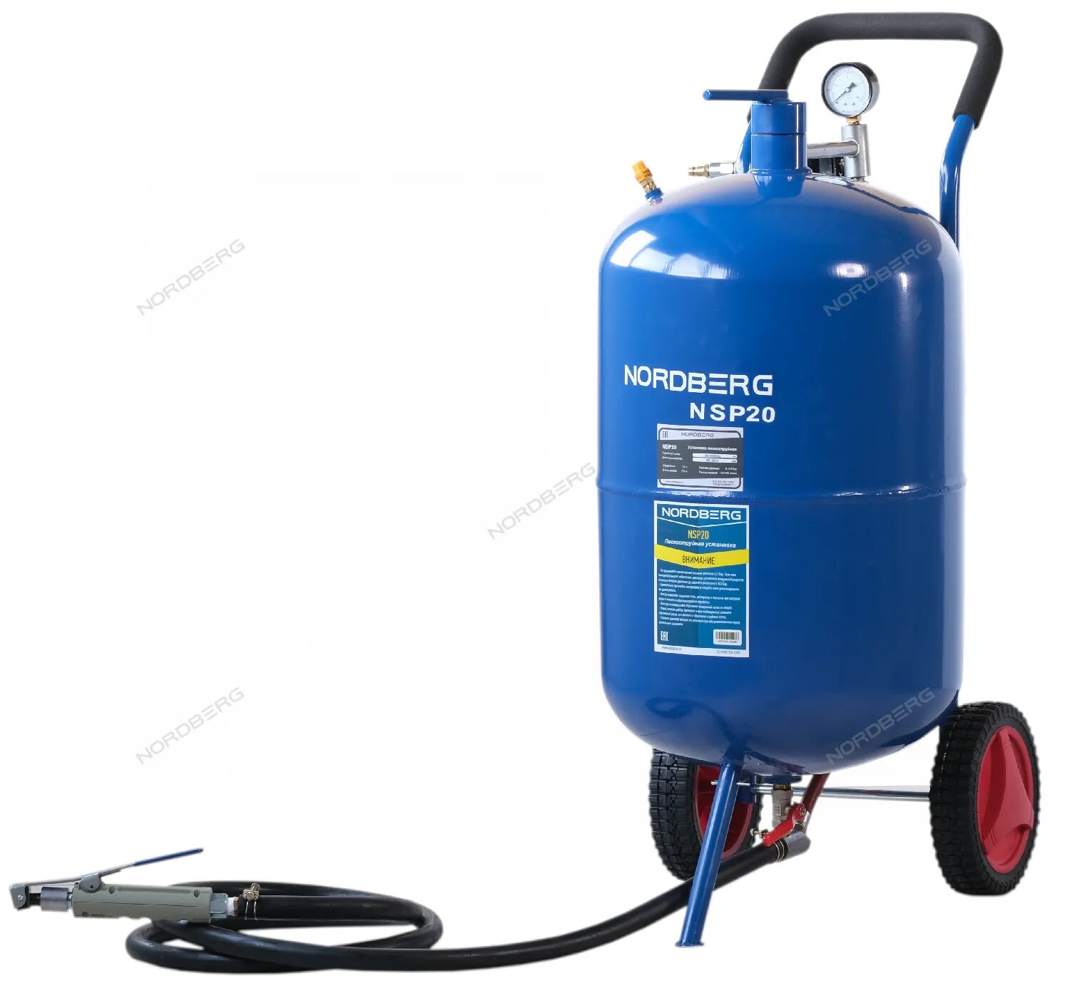 NSP20 NORDBERG Установка пескоструйная NSP20, бак для песка 74 л