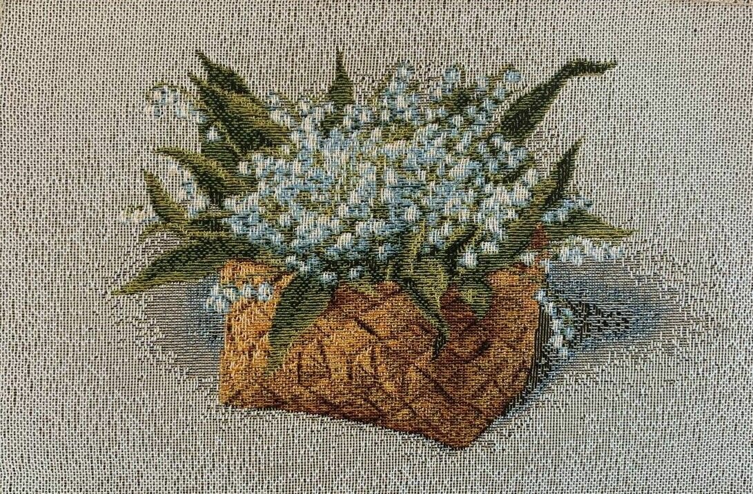 Купон из гобелена 16х23 см / "Ландыши" / Гобелен для рукоделия