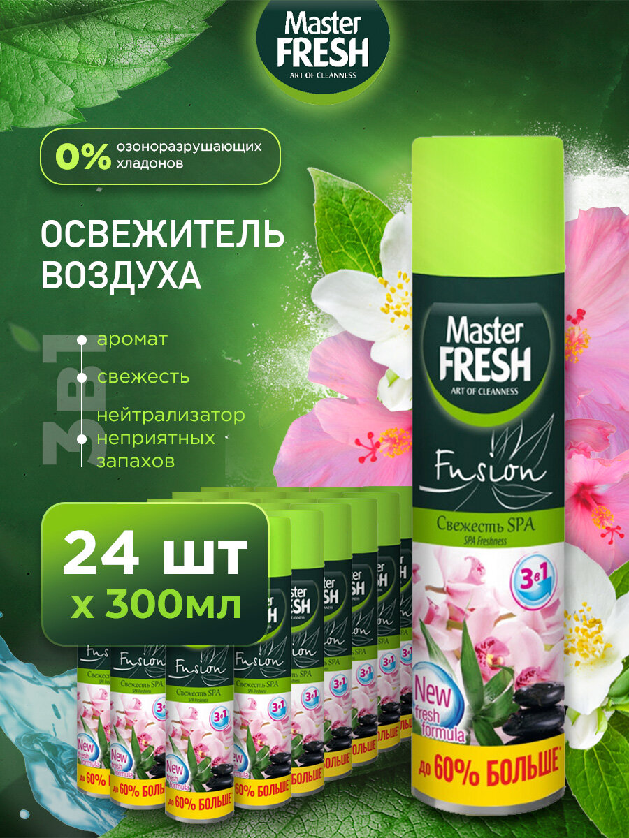 Освежитель воздуха для дома Master Fresh набор Свежесть Спа 300мл*24шт