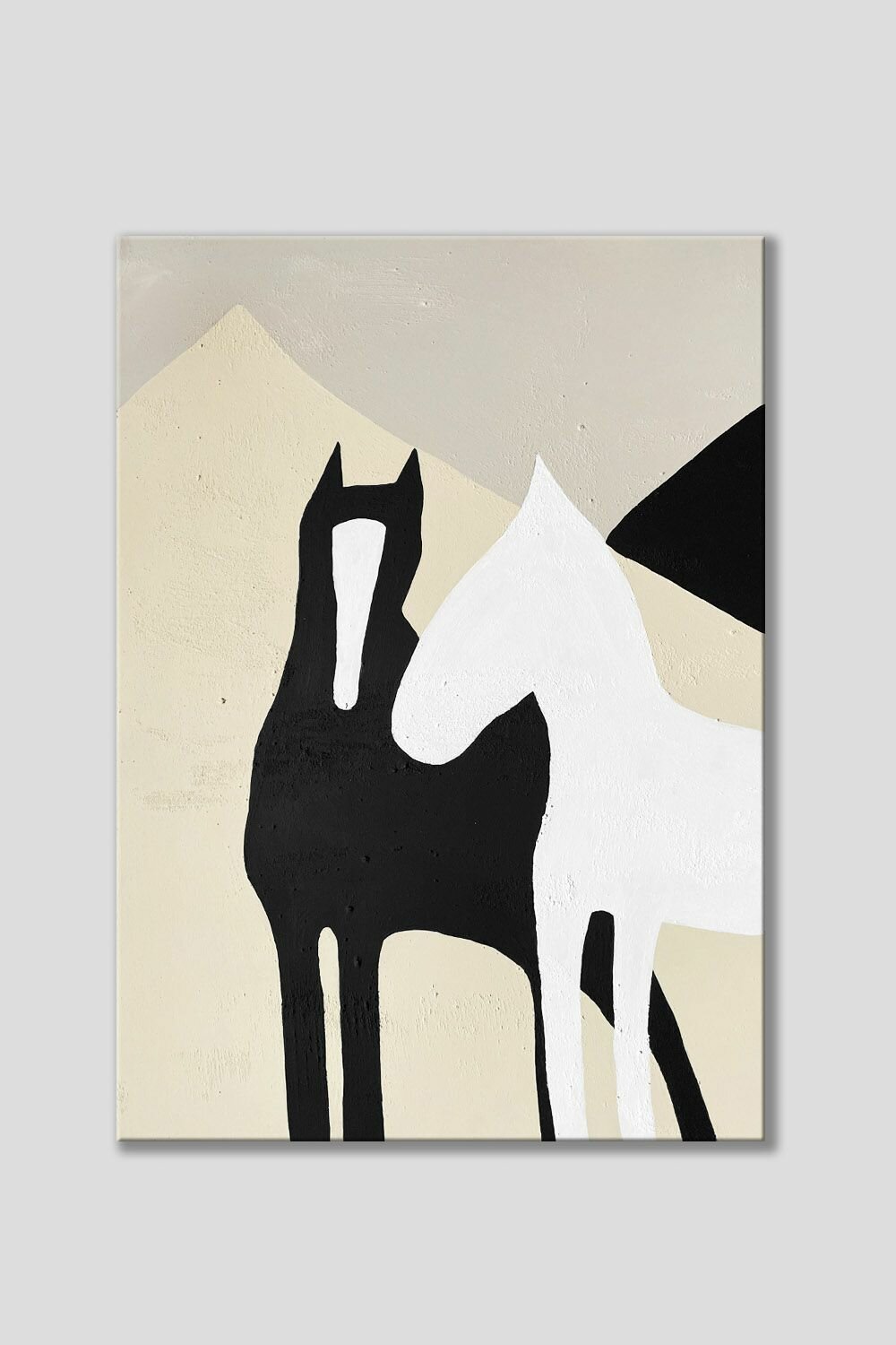 Картина на холсте ручной работы DECORMARKT Две лошади, 50х70 см