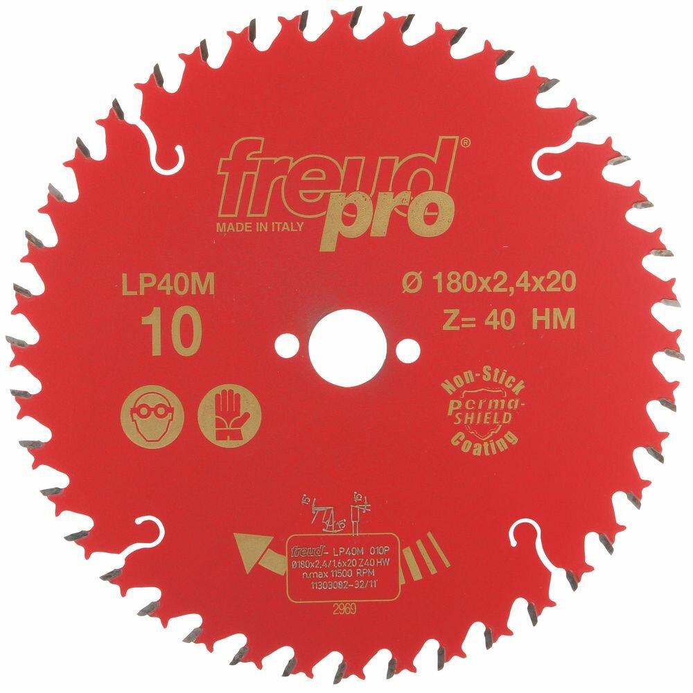 Диск пильный по дереву LP40M (180х20 мм; 40Z) FREUD PRO LP40M010
