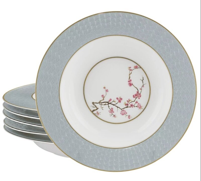 Набор из 6 глубоких тарелок 23см сакурауп. Костяной фарфор 145-634 118-145-634