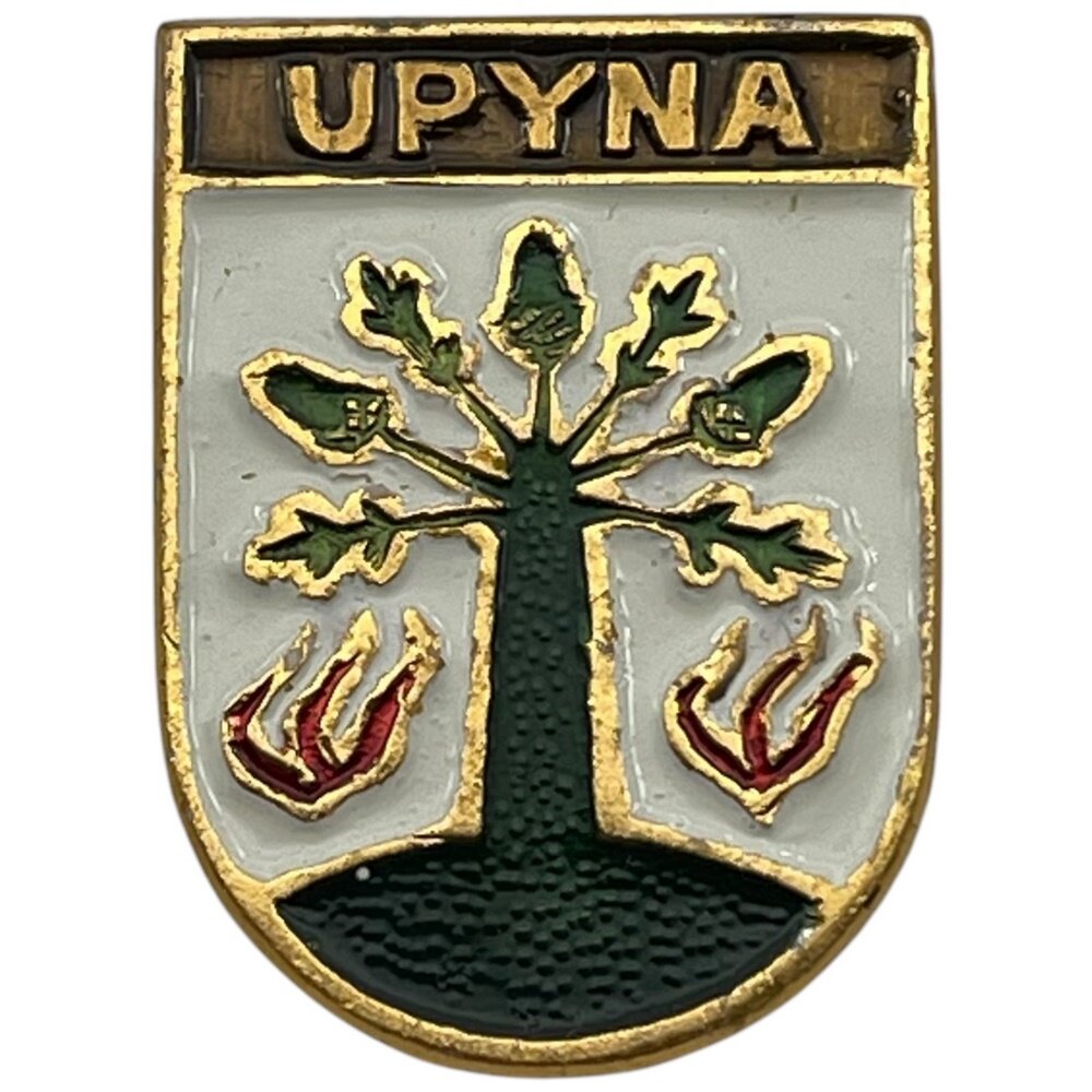 Знак "Upyna. Гербы населенных пунктов Литвы, Современные гербы городов" (Упина) 2001-2010 (КЭМЗ)
