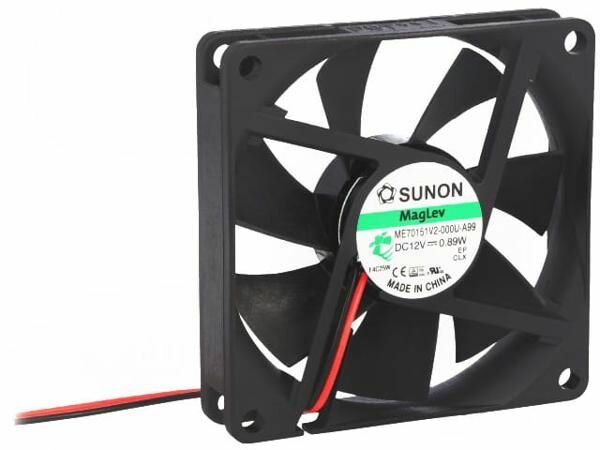 Вентилятор SUNON ME70151V2-A99, 12 В DC, 70 x 70 x 15 мм, подшипник VAPO, 38,87 куб. м/ч, 26,5 дБА