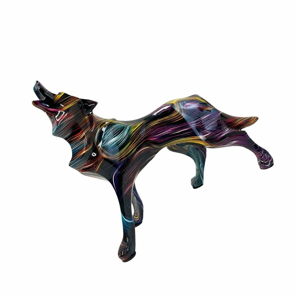 Творческие поделки из смолы, Геометрическое Украшение В Виде Волка-Totem Wolf Line