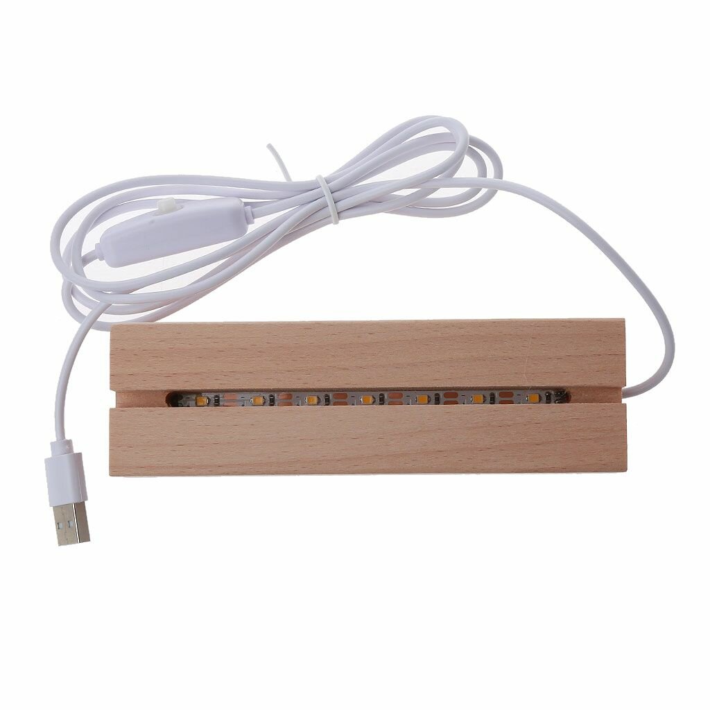 Прямоугольник из массива дерева светильник база