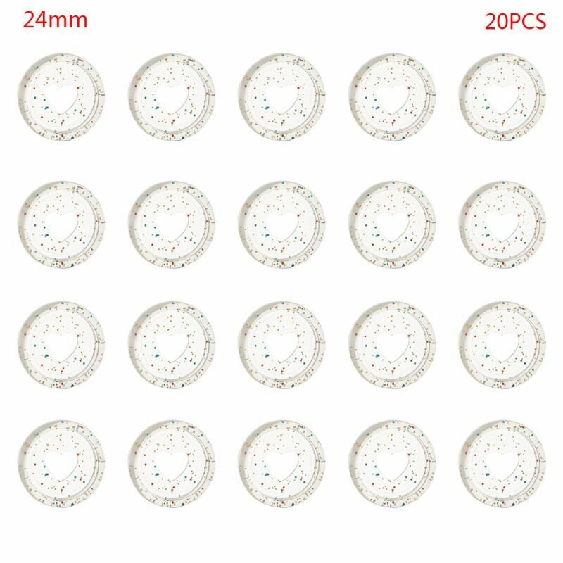 (1 упаковка из 20) Кольцо для скрепления грибных отверстий с блестками - маленькое 24 мм