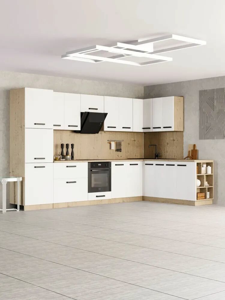 Пасадена Кухонный гарнитур, ЛДСП, 340х200х214 см, Стендмебель