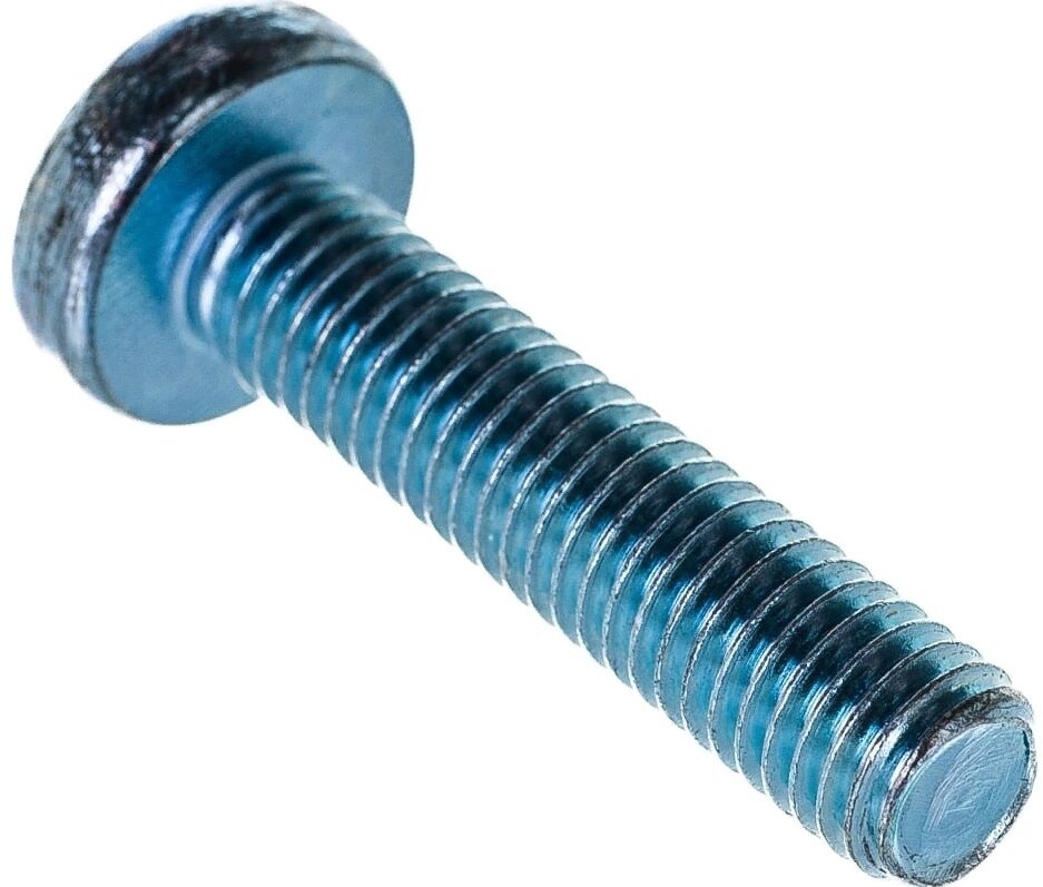 Винт Стройбат DIN 7985 метрический оцинкованный стальной, серый, 5×30мм, резьба М5, 6шт. / крепеж