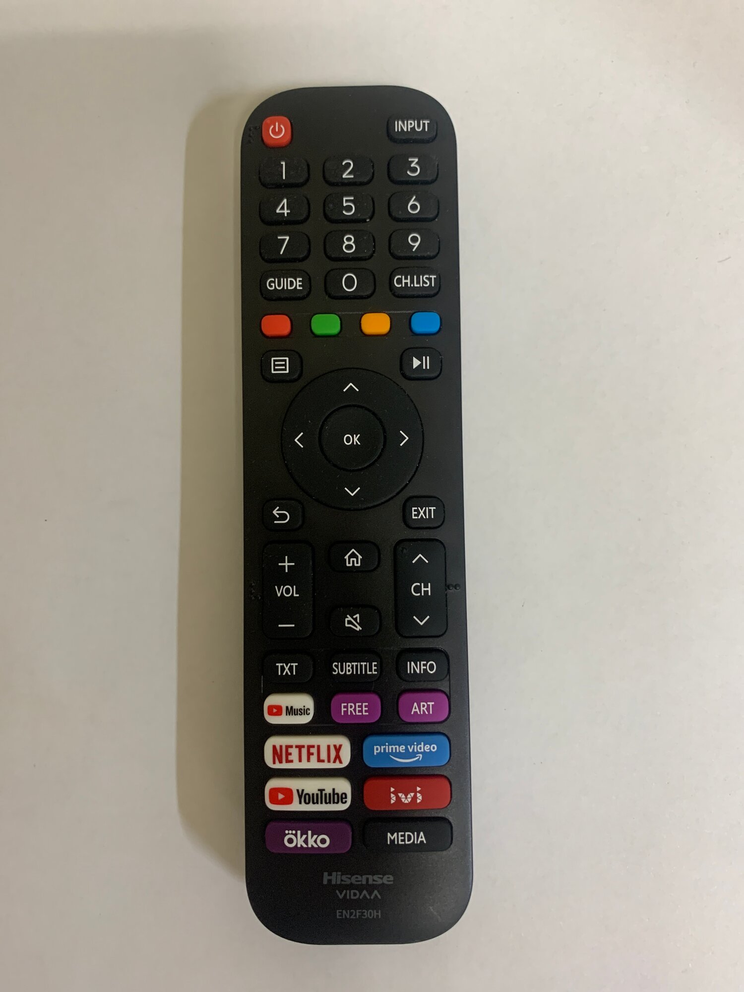 Пульт оригинальный д/у Hisense EN2F30H, для моделей Hisense, телевизоров