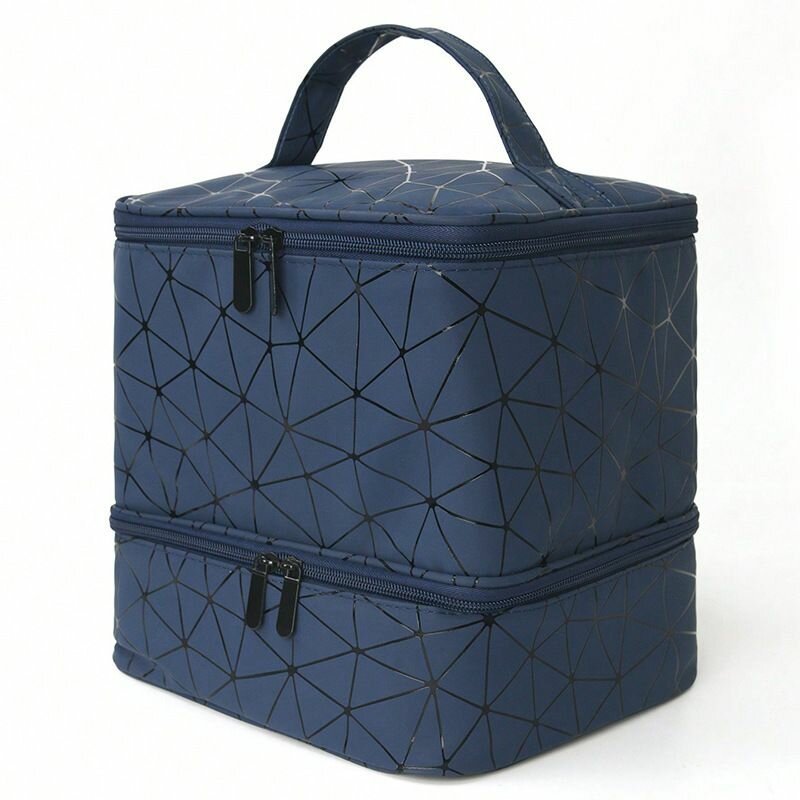 Органайзер для лаков и маникюрных инструментов с двойным слоем, прочный и компактный, удобная сумка для хранения