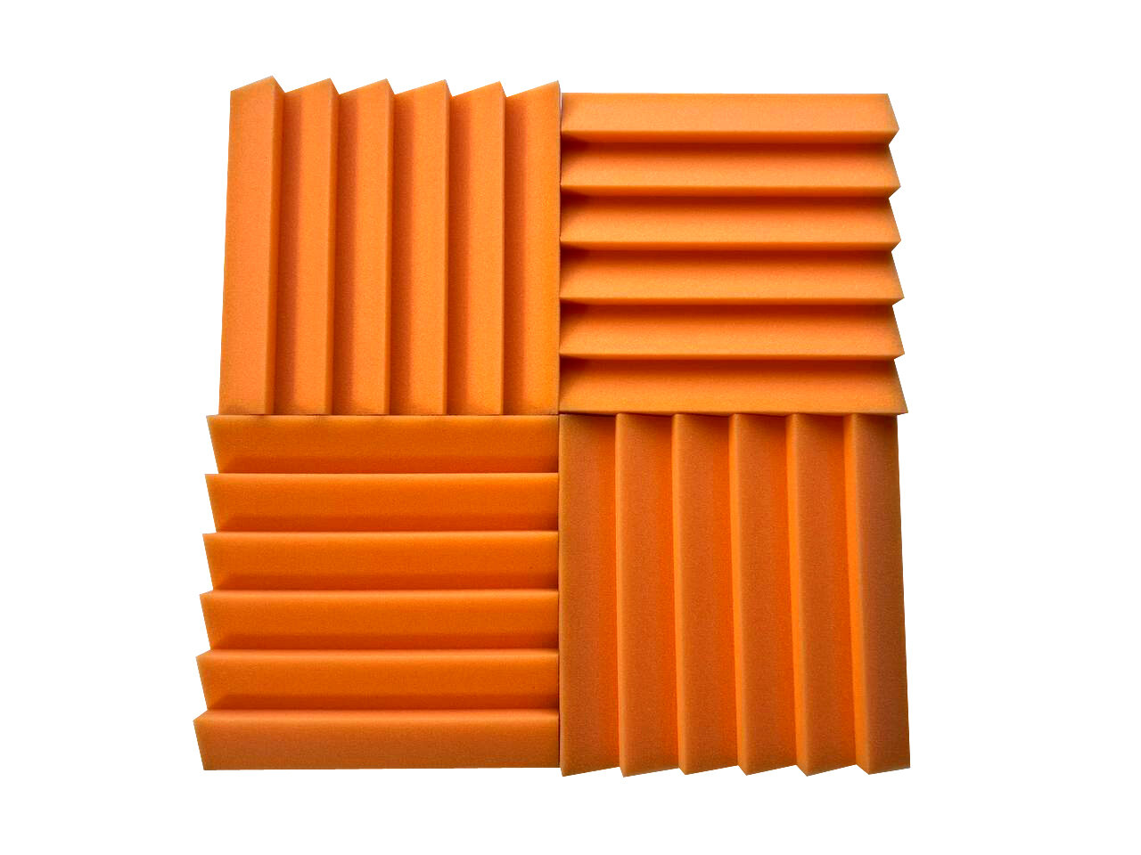 Акустическая панель "Pila" 300х300х50 мм (оранжевый) / 4 шт. / Акустический поролон / POROLON-MAG