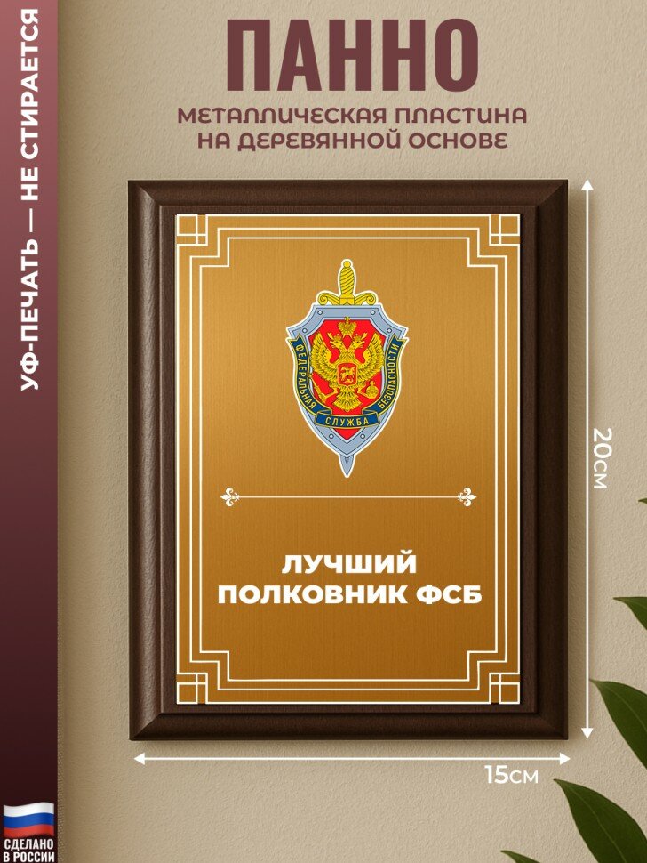 Настенный диплом "Лучший полковник фсб"