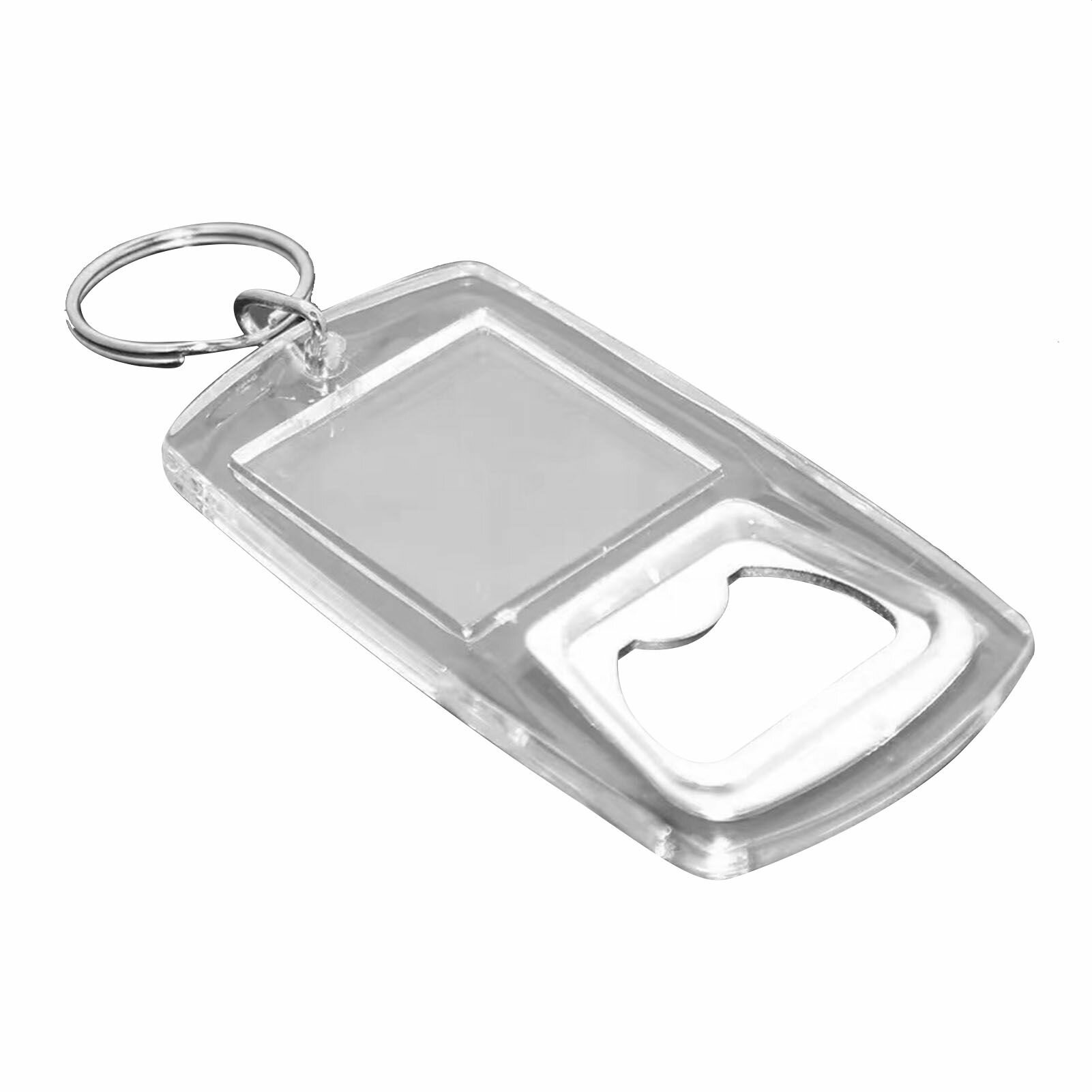 50 шт. брелок для открывания пивных бутылок прозрачный акриловый металлический многофункциональный портативный плоский брелок для открывания бутылок для напитков