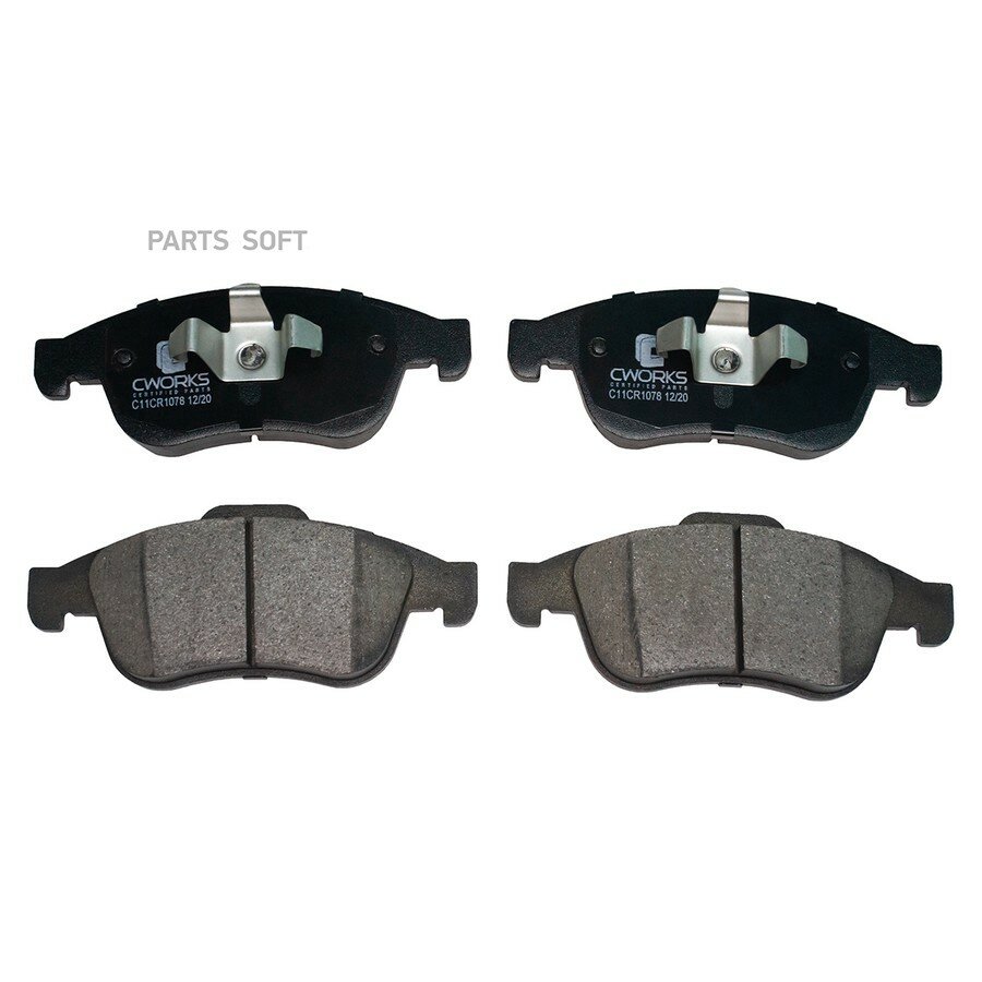 CWORKS Тормозные колодки передние, Low Metallic