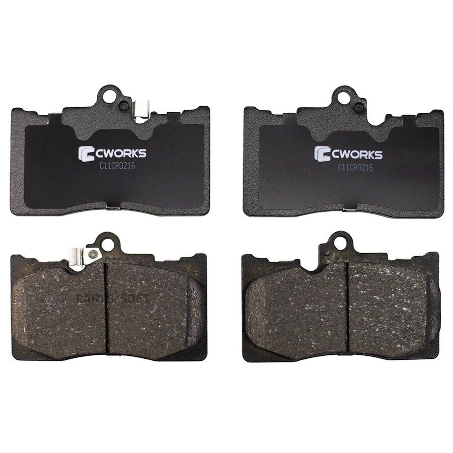 CWORKS Тормозные колодки передние, NAO (Замена для C11NR0003)