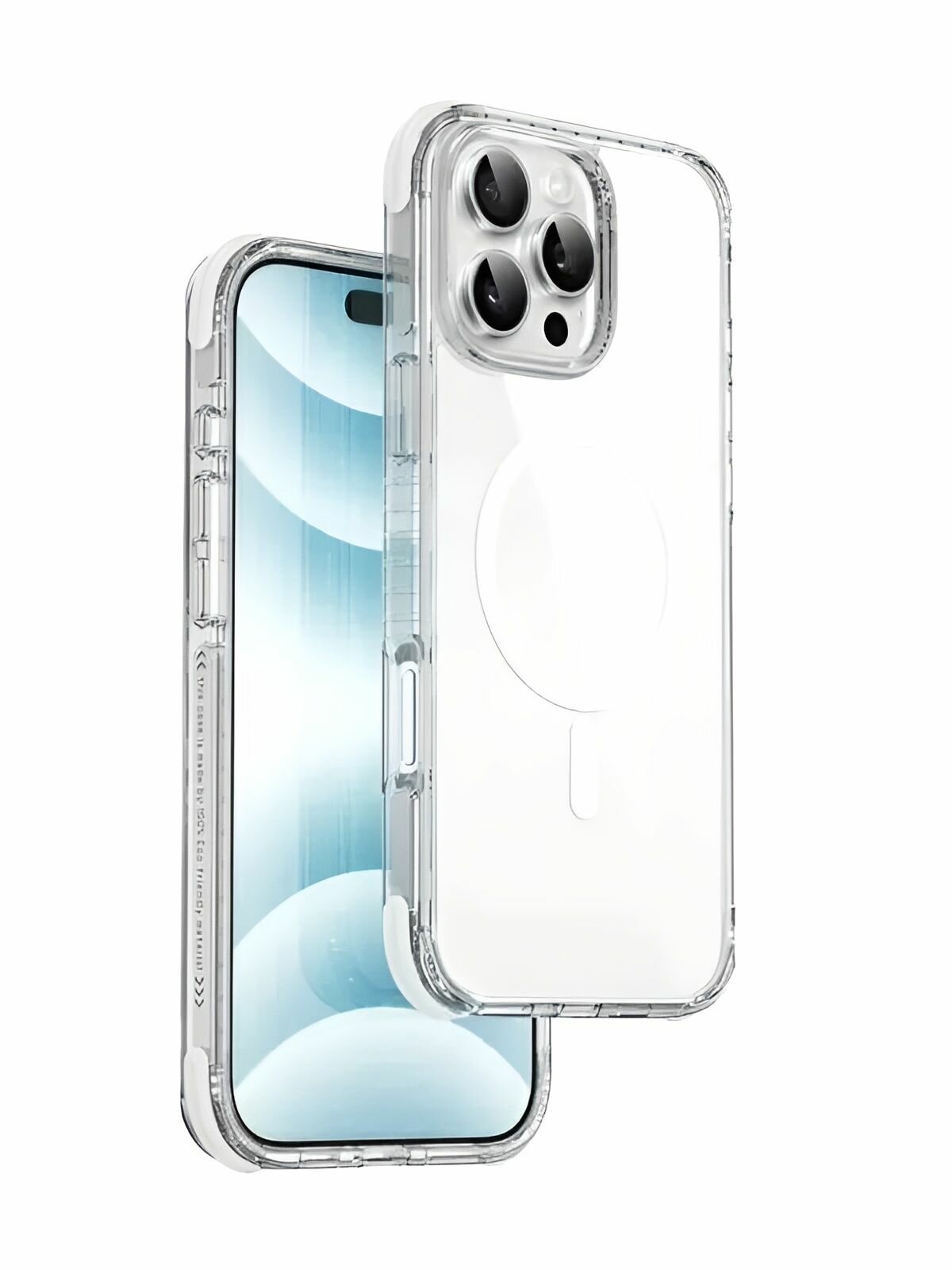 Противоударный чехол Wiwu Hybrid Ultra для IPhone 16 Pro 6.3" - прозрачный/белый